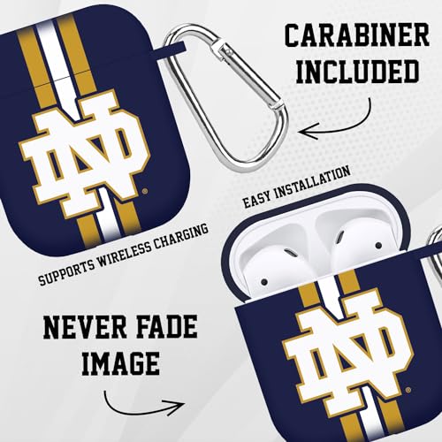 AFFINITY BANDS Notre Dame Fighting Irish HD Case Cover Compatible with Apple AirPods Gen 1 & 2 (Stripes)