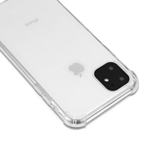 iPhone 11 Case, Shockproof Ultra Slim Fit Silicone Transparent Cover TPU Soft Gel Rubber Cover Shock Resistance Protective Back Bumper for Apple iPhone 11 Clear