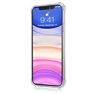 iPhone 11 Case, Shockproof Ultra Slim Fit Silicone Transparent Cover TPU Soft Gel Rubber Cover Shock Resistance Protective Back Bumper for Apple iPhone 11 Clear