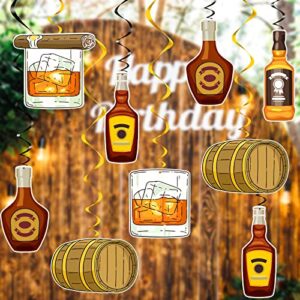 Spiral Whiskey Birthday Party Decorations for Men Aged to Perfection Party Supplies Beer Party Decorations Cheers and Beers Theme Hanging Swirls Streamers 50th 40th 30th Birthday Decorations for Party