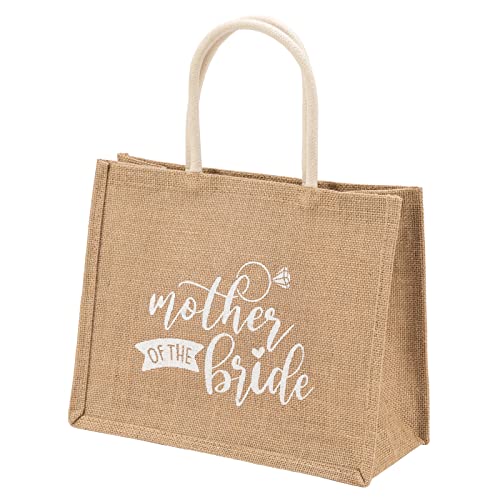 PARBEE Wedding Gift Bag Bridal Shower Jute Tote Bags, Gift Bag for Engagement, Bachelorette, Wedding Party, Honeymoon - Mother of the Bride