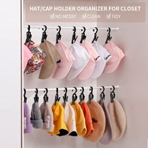 Aosome 15PCS Hat Clips Hanger Organizer Hat Rack Organizer Hooks Hat Storage Organizer for Closet