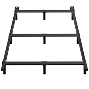 jom metal bed frame king size platform bedframe for box spring and mattress black bed rails heavy duty