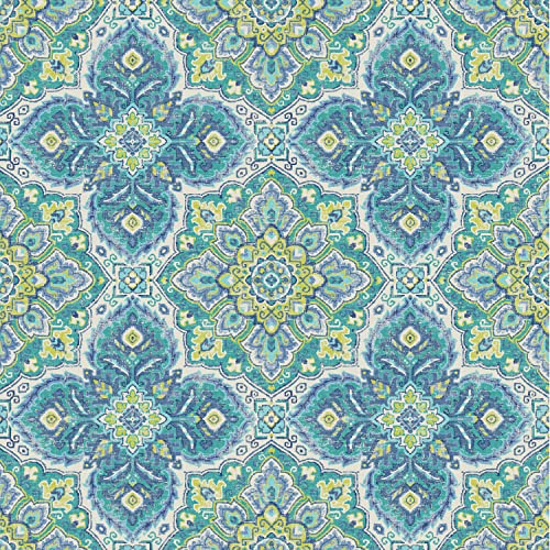 Stitch & Sparkle 100% Cotton 45" Tile Azure Color Sewing Fabric by The Yard D010G0603