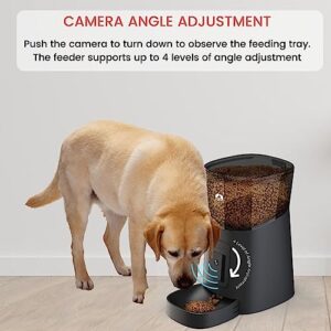 Floofi Automatic Cat Dog Feeder with Camera & Timer 6L,1080P HD Video with IR Night Vision, Real-Time Video Recording,Two Way Voice Intercom,Low Food & Blockage Sensor, Sound Alerts for Pets