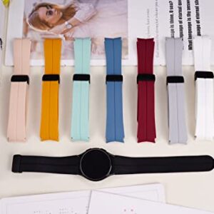 kitway Band Compatible for Samsung Galaxy Watch 5 Pro Band 45mm / Galaxy Watch 5/6 Bands 40mm 44mm Band, Galaxy Watch 6 Classic 43mm 47mm, No Gap Silicone Sport Strap