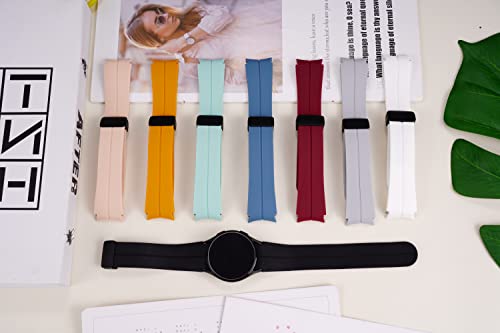 kitway Band Compatible for Samsung Galaxy Watch 5 Pro Band 45mm / Galaxy Watch 5/6 Bands 40mm 44mm Band, Galaxy Watch 6 Classic 43mm 47mm, No Gap Silicone Sport Strap