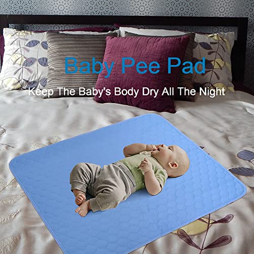 2PCS Reusable Underpads Large 34" x 36", Upgrade Cooling Waterproof Bed Pads with Heavy Absorbent, Washable for Incontinent, Potty Training, for Adult, Kids, Dogs