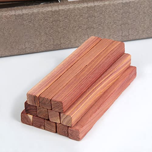 GOLDORCLE 40Pcs Cedar Blocks for Clothes Storage, 100% Natural Aromatic Red Cedar Blocks for Wardrobe, Cedar Planks for Closets Drawers