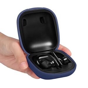 kwmobile Case Compatible with Beats Powerbeats Pro Case - Silicone Cover Holder for Earbuds - Blue