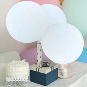 15pcs Latex Big Balloons 24 Inch White Large Balloons Giant Heavy Duty Balloons for Wedding Baby Shower Birthday Party New Year's Day Decorations