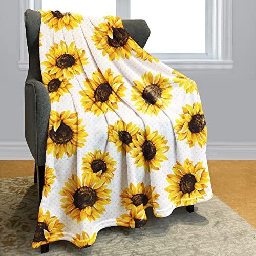 YISUMEI Sunflower Blanket Floral Print Throw Blanket Soft Warm Lightweight for Chair Sofa Couch Girl Adult Women Gift for Birthday Christmas 60"x80"