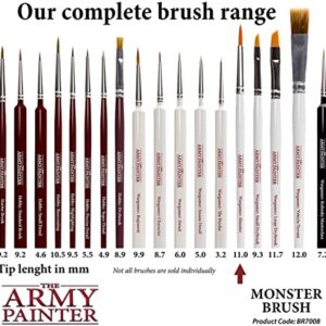 The Army Painter Wargamer: 3pcs Monster - Wargamer Brush Set with Synthetic Toray Hair – Large Basecoat Brush for Wargames, Fine Detail Paint Brush for Miniature Painting & Miniature Paint Sets