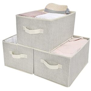 GRANNY SAYS Bundle of 1-Pack Extra Large Rectangle Storage Bins & 3-Pack Rectangle Storage Bins for Closet