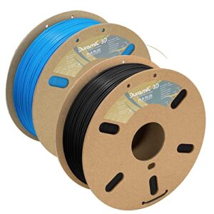 pla plus black and electric blue bundle, 3d printing filament professional tough pla plus 1.75mm dimensional accuracy +/- 0.05 mm, 1kg/spool