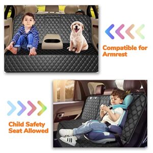 URPOWER Waterproof Dog Car Seat Cover for Back Seat for Cars, SUVs &Trucks Compatible for Armrest, Nonslip Car Seat Protector for Pets and Child,