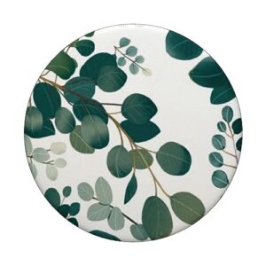 Eucalyptus Green Floral Flower Garden Pattern Phone Popper PopSockets Standard PopGrip