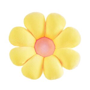 suriana flower-shaped floor pillow chair back cushion office sedentary tatami car butt cushion yellow 40cm