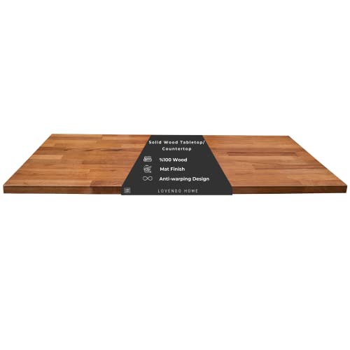 Lovendo | Handmade | Solid Wood Table Top | Butcher Block Counter Top | 72‘‘ x 23.6 ‘‘ inch | Thickness 1.18'' | Matte Finish