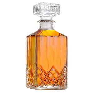 glass whiskey decanter for bourbon, scotch & liquor 750ml #4