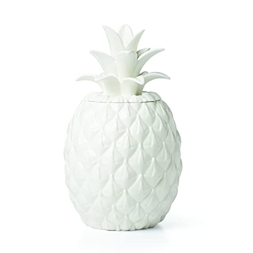 Lenox 893874 Wicker Creek Pineapple Cookie Jar,White, 3.75