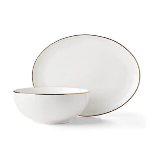 lenox 894109 trianna white 2pc serveware bundle