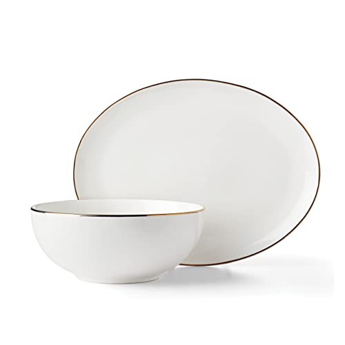 Lenox 894109 Trianna White 2Pc Serveware Bundle