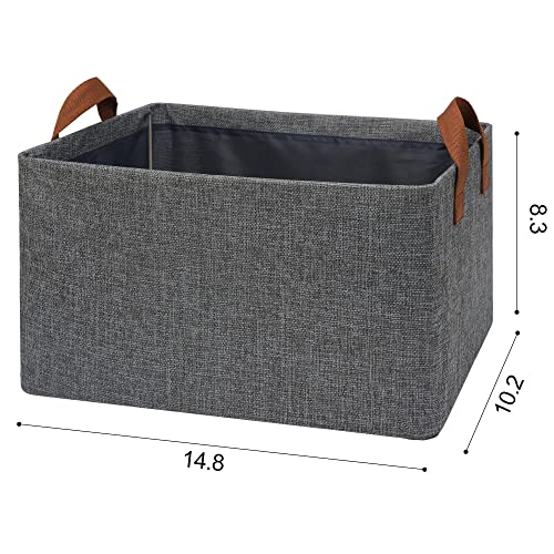 GRANNY SAYS Bundle of 4-Pack Rectangle Lidless Storage Bins & 2-Pack Linen Closet Organizers