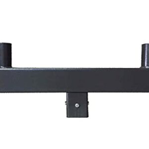 Bullhorn Tenon Adapter with 2 Arms Square/Round for Shoebox, Parking Lot Lights, Street Light & Area Light Heavy Duty Pole Bracket (Square Base Bullhorn)