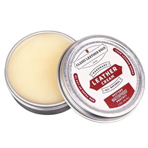 mahetri triple filtered beeswax all natural leather cream | restore, waterproof & protect leather | made in the usa | 2 oz