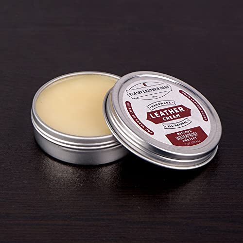 MaheTri Triple Filtered Beeswax All Natural Leather Cream | Restore, Waterproof & Protect Leather | Made in The USA | 2 oz