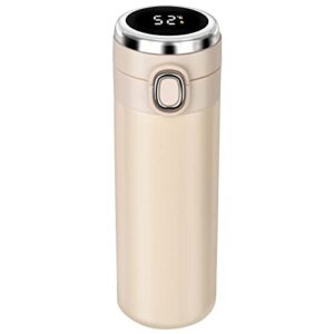 smart insulated water thermos bottles - portable water bottles real-time temperature display travel coffee mug with leak-proof button thermos water bottle