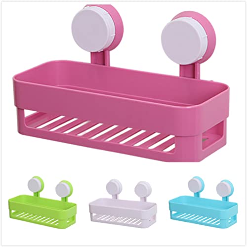 ULTNICE Plastic Shower Caddy Suction Cup Shower Caddy Shower Gel Holder Bath Shower Wall Shelf Basket for Shampoo Soap Conditioner