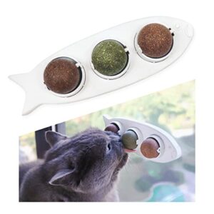 snow pet magic catnip wall balls toys for cats wall treats kitten treat toys indoor catnip ball toys teeth cleaning chew silvervine catnip balls