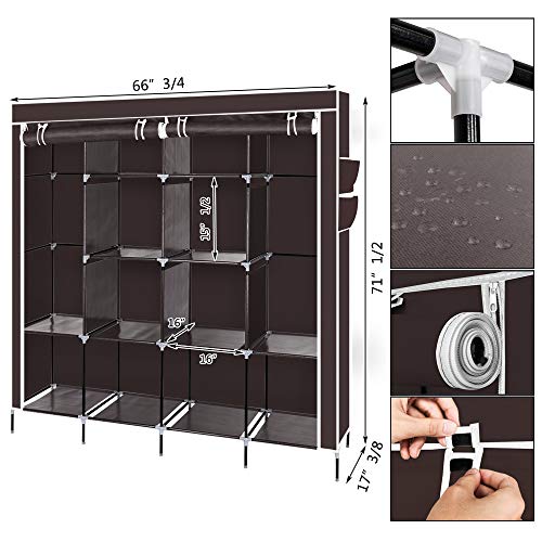 YUFENGZHE Wardrobe Storage Closet Clothes Portable Wardrobe Storage Closet Portable Closet 001 003