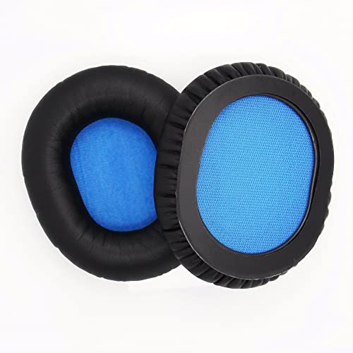 Replacement Ear Pads and Headband Cushion Pad Repair Parts Compatible with Sennheiser HD8 HD7 DJ HD6 Mix (Black and Blue)