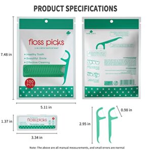 Mint Dental Floss Picks,Tooth Picks Flossers for Adults，600 Count with a Portable Travel Cases Floss