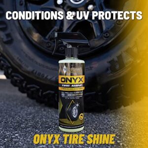 Schultz Laboratories White Diamond Onyx Tire Shine, High Gloss, Deep Shine, Conditions & Protects Against UV Rays, 16oz Bottle