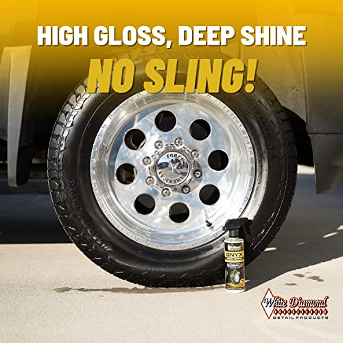 Schultz Laboratories White Diamond Onyx Tire Shine, High Gloss, Deep Shine, Conditions & Protects Against UV Rays, 16oz Bottle