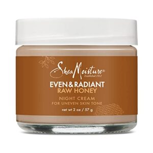 sheamoisture even and radiant face cream for uneven skin tone and dark spots night cream with raw honey 2 oz