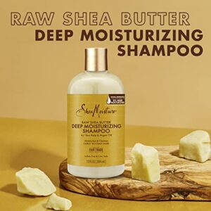 SheaMoisture Deep Moisturizing Hair Care For Curly, Dry and Damaged Hair Raw Shea Butter Sulfate Free Shampoo and Conditioner, Deep Conditioning Hair Treatment with Sea Kelp and Argan Oil