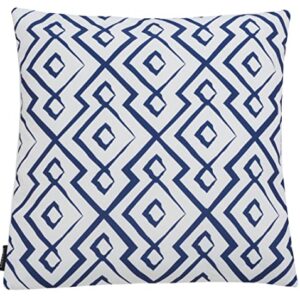 Safavieh Home Collection Lansana Indoor/Outdoor Modern Geometric Navy Blue 18-inch Square Decorative Accent Insert Throw Pillow, 1'6"