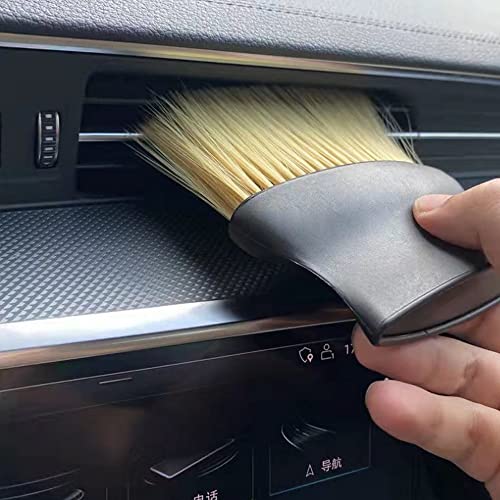 Ketejia Car Brushes for detiling, Super Soft car Brush Cleaner, Used for Interior, Exterior, Cleaning, Cleaning, spout, Instrument Panel, 3 Short-Handled Brushes & 1 Long-Handled Brush