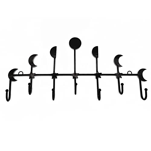 shanzfyh Tieyi Creative Home Door Wall Hook Hanger Hanging Clothes Hanger Key Storage Rack Storage Hook Decoration(Large, Black)