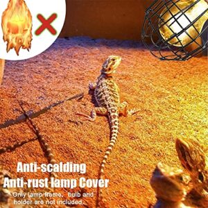 Dehydrator Reptile Heating Lamp Lampshade Guard Anti Scald Lamp Mesh Cover Anti-Rust Metal Wire Cage Protector for Amphibian Snake Lizard Turtle