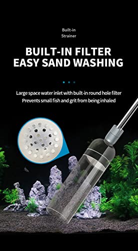 HappyPIG Hose Fish Tank Water Change, Aquarium Water Changer,Aquarium Vacuum with Valve Switch Siphon Sand Cleaner for Aquarium Water Change（5.58ft）