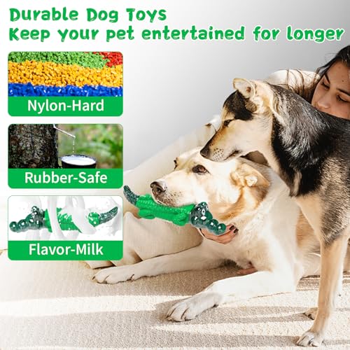 Fuufome Dog Chew Toys for Aggressive Chewers: Tough Dog Toys for Large Dogs - Indestructible Dog Toys - Heavy Duty Dog Toys - Durable Dog Toys for Small/Medium/Large Dogs Breed