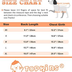 Topkins Dog Birthday Dresses, Dog Princess Dress, Turtleneck Puppy Skirt with Velvet Bowknot for Small Medium Dogs Girl (Orange, L)