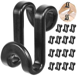 50pcs hanger connector hooks, bigou clothes hanger organizer mini space saver hangers clothes hanger extender cascading connection hooks for wooden/velvet/metal/plastic hangers (black)