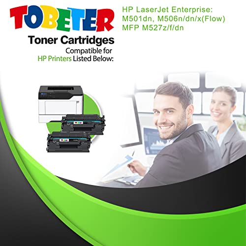 ToBeter Compatible 87A Toner Replacement for HP CF287A 87A CF287X 87X Toner Cartridges for Laserjet Pro M501 M501dn Enterprise M506 M506dn M506n M506x MFP M527 M527dn M527f Printers (2 Black)